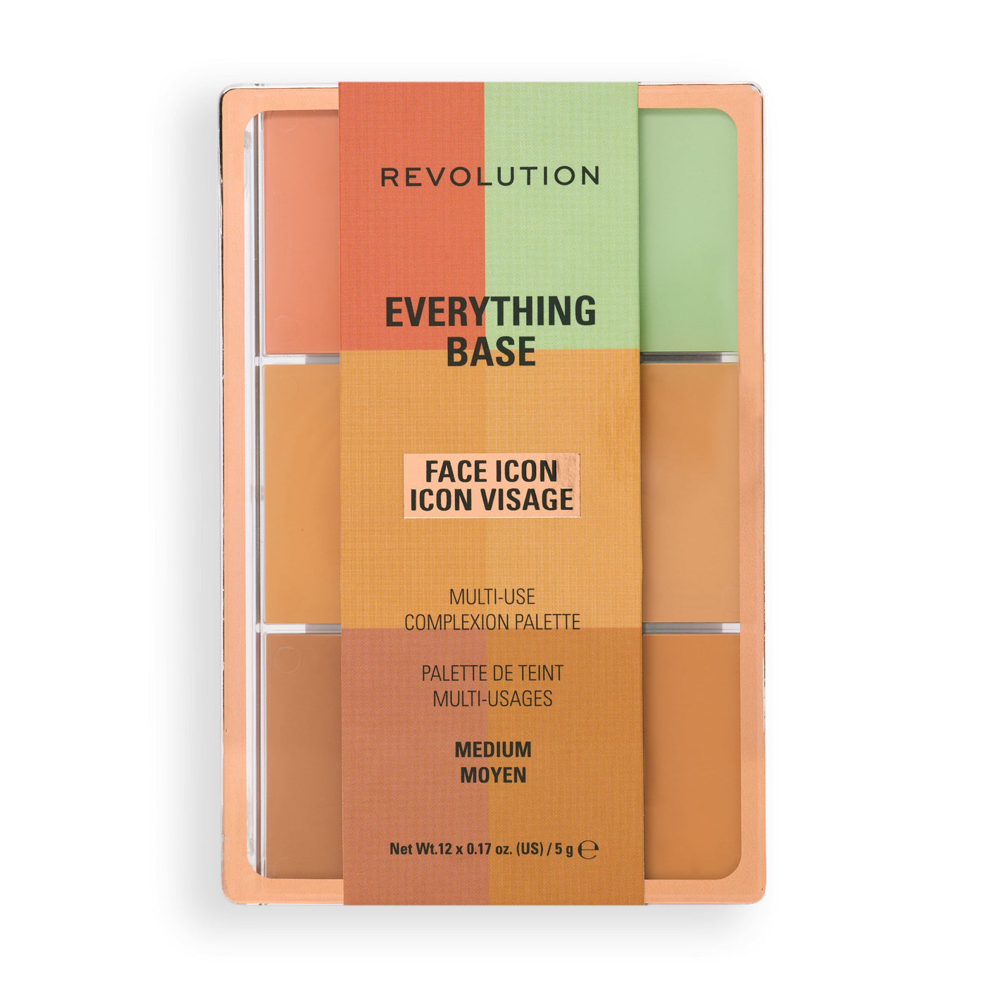 Revolution Everything Base Face Icon Complexion Palette Medium 5gm ...